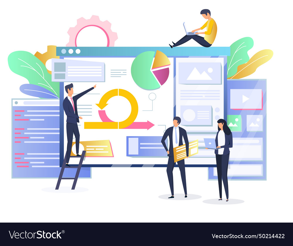 Agile software development methodology concept Vector Image