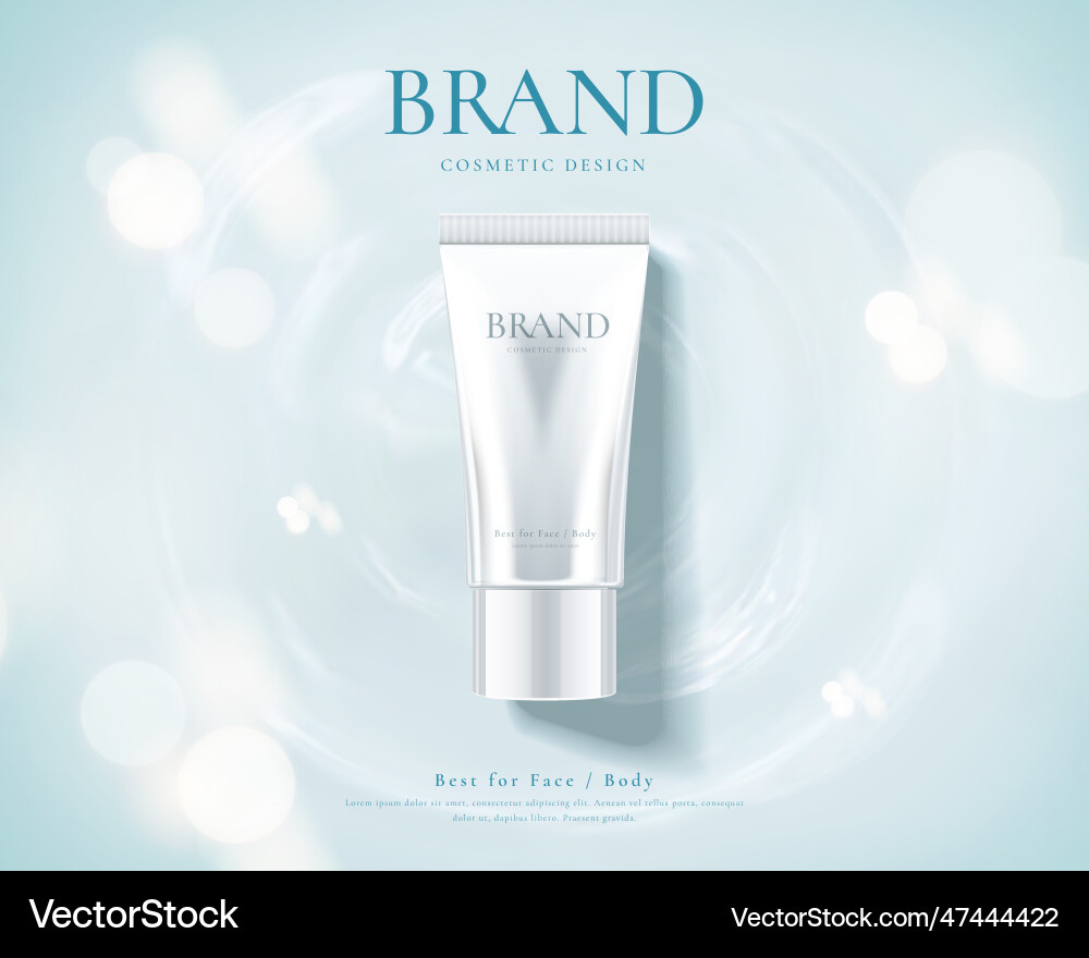 Beauty product ad template Royalty Free Vector Image