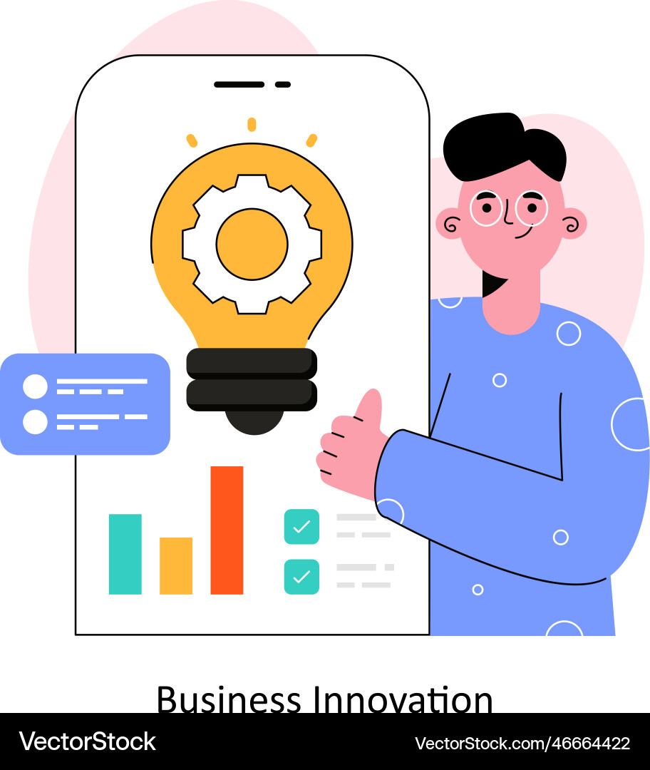 Business innovation flat style design illu Vector Image