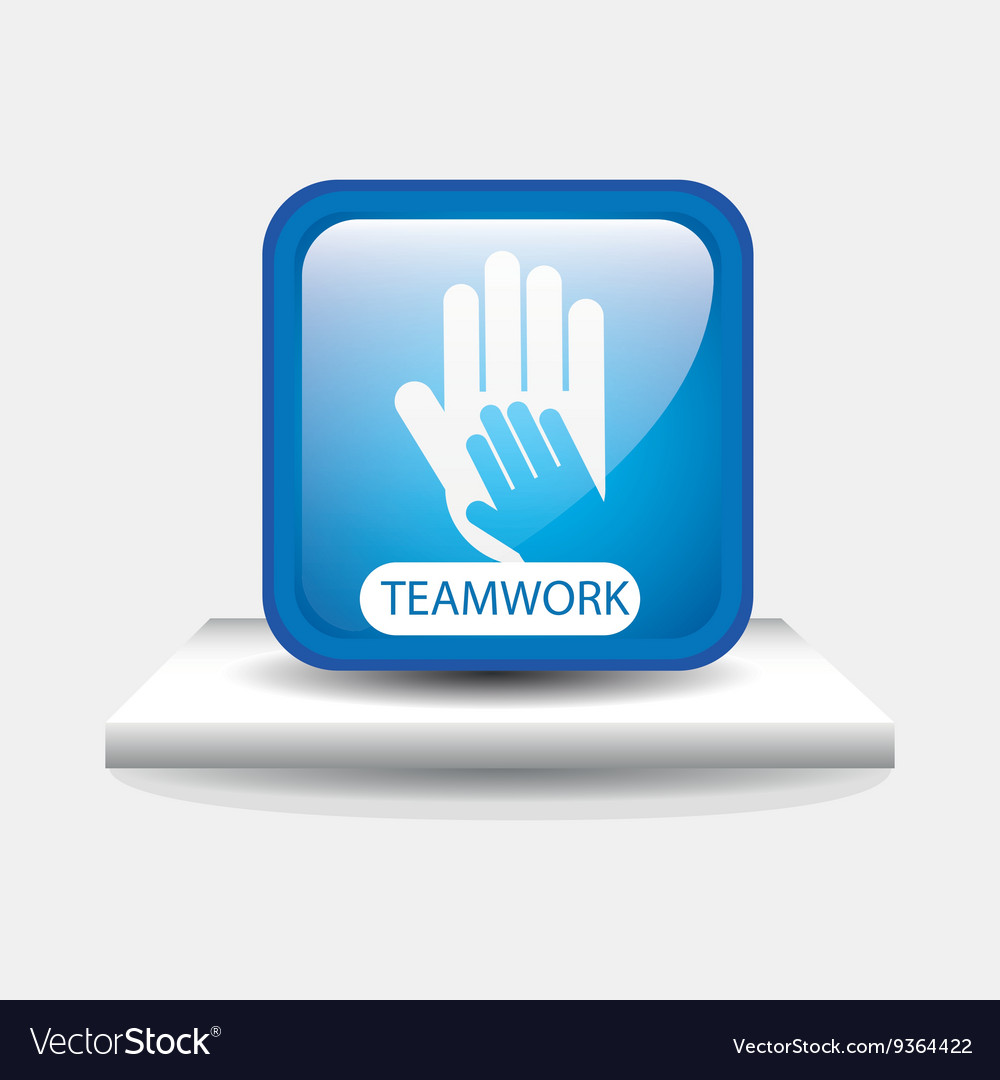 Collaborative hands design Royalty Free Vector Image