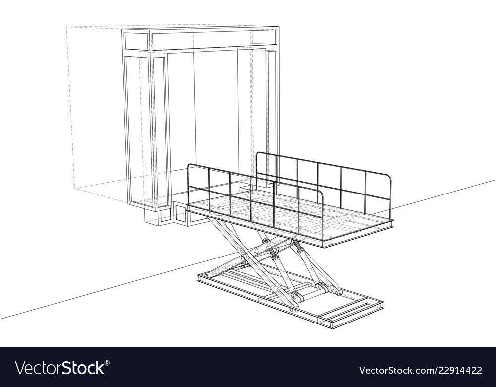 Dock leveler concept Royalty Free Vector Image
