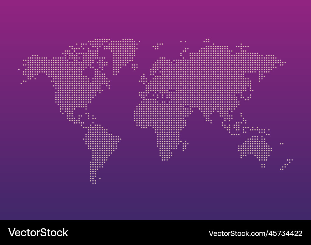 Earth globe world map of dots Royalty Free Vector Image