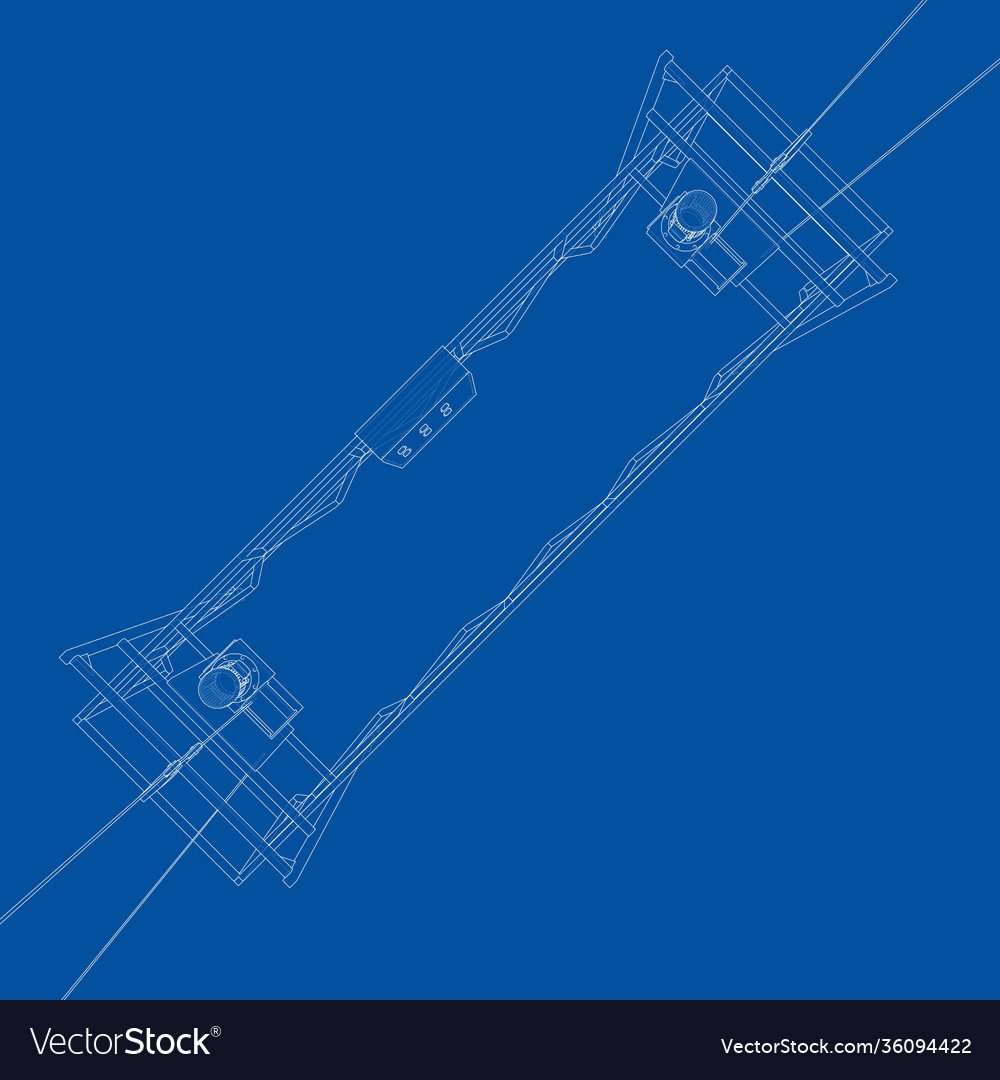 Empty construction elevator Royalty Free Vector Image