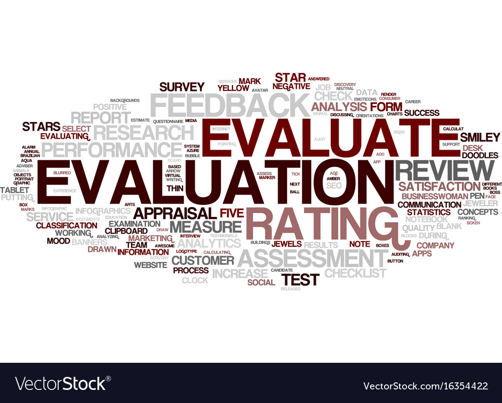 Evaluate word cloud concept Royalty Free Vector Image