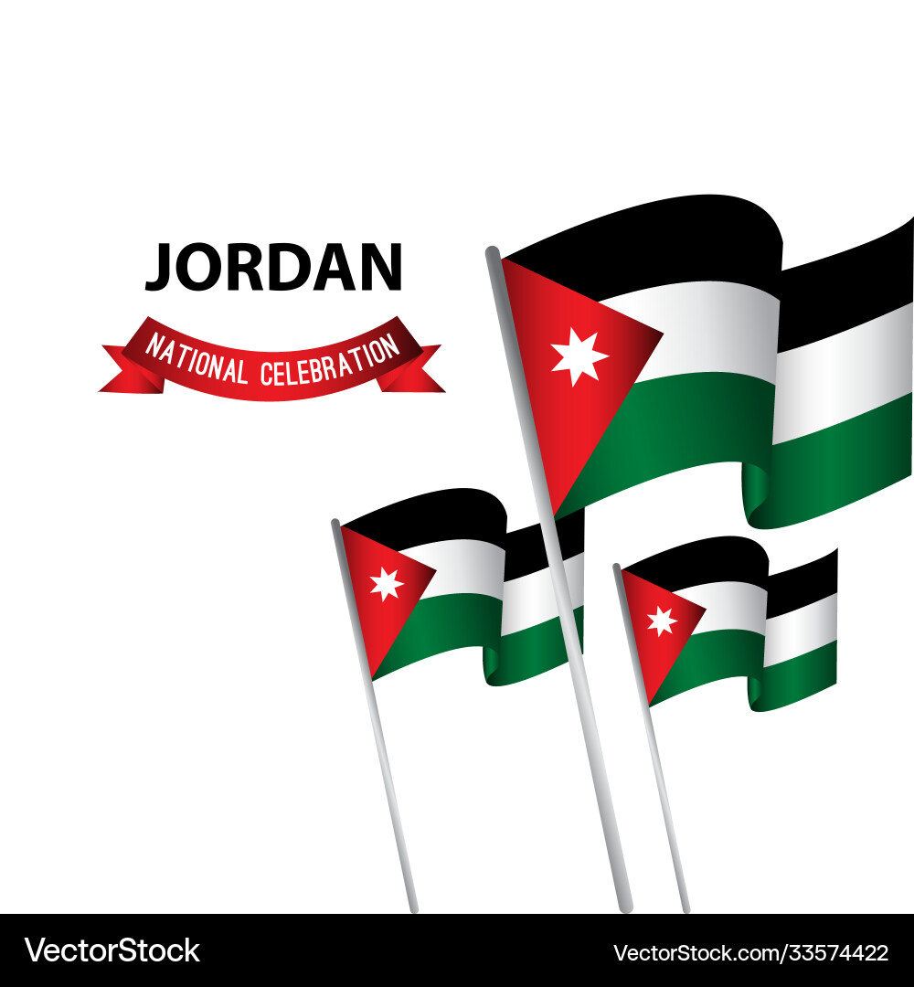 Jordan national celebration poster template design