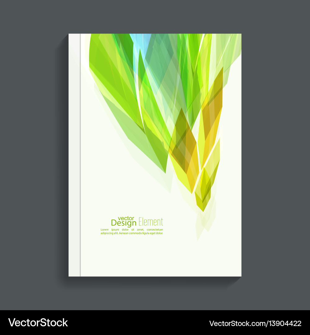 Magazine cover with colored crystals Royalty Free Vector