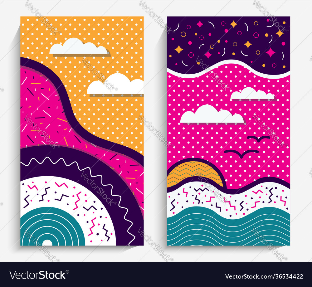 Memphis design elements retro funky graphic 90s Vector Image Memphis design elements retro funky graphic 90s Vector Image