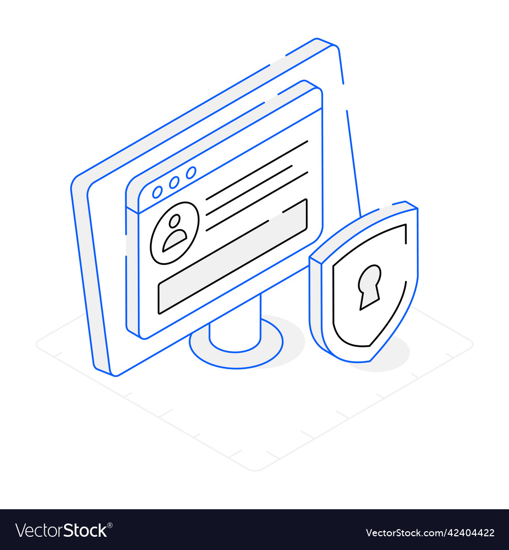 Profile security Royalty Free Vector Image - VectorStock