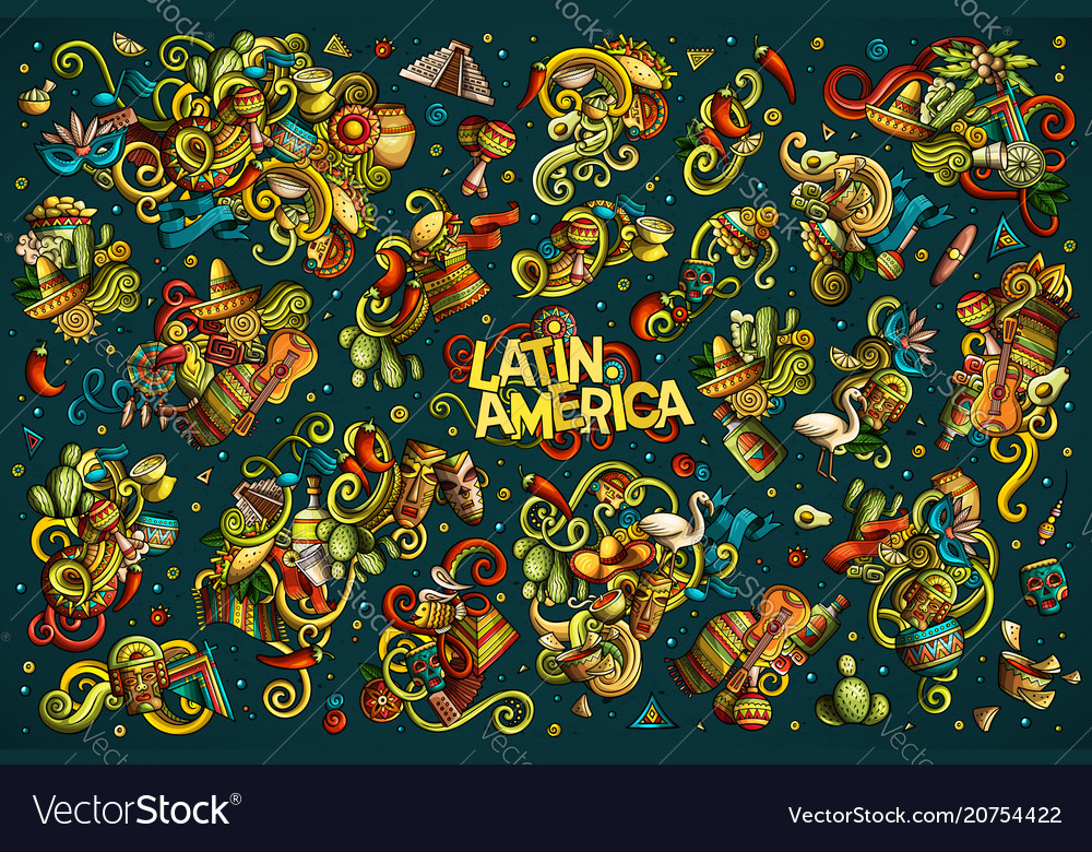 Set of latin america combinations Royalty Free Vector Image