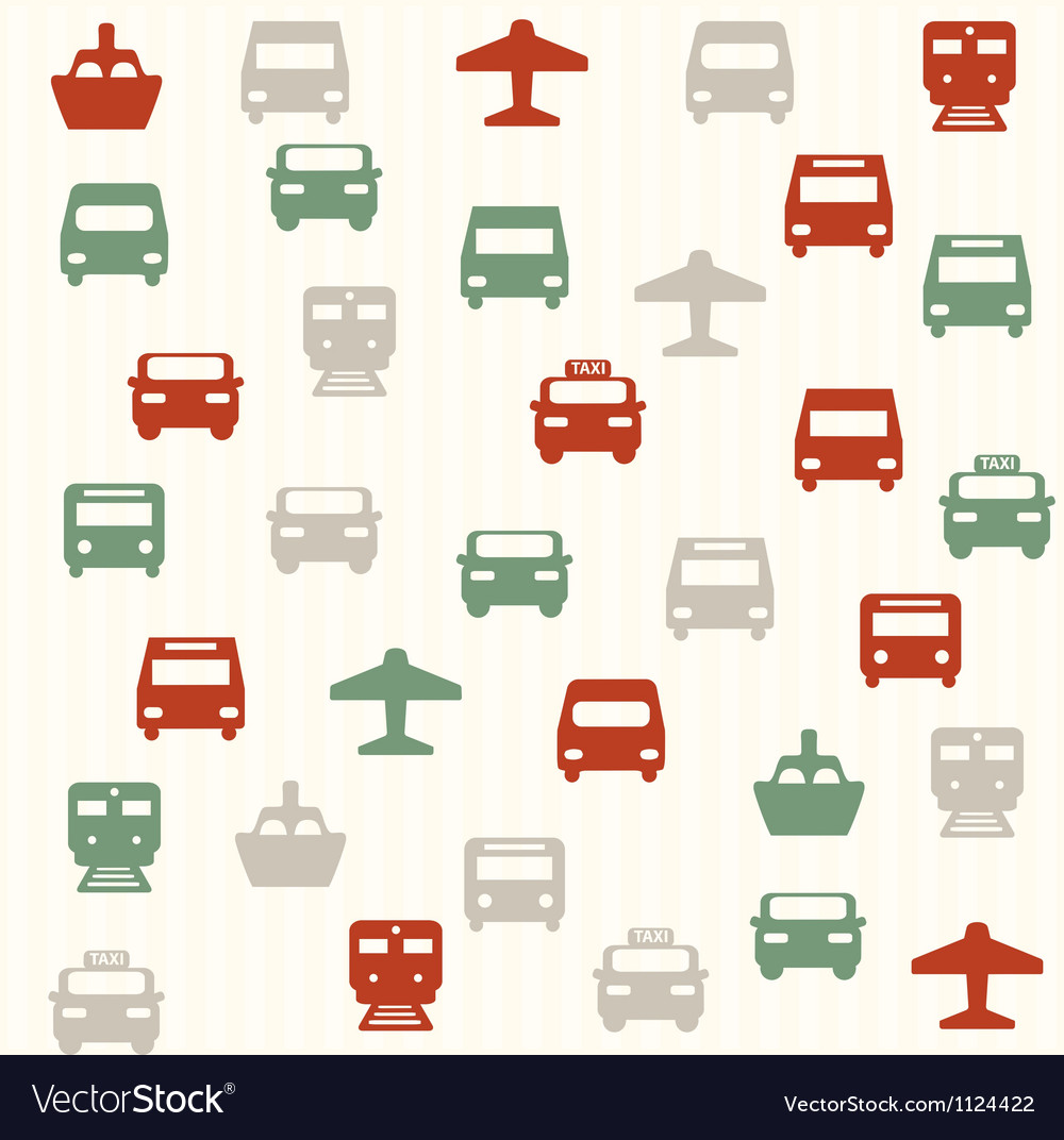 Transport seamless pattern 2 Royalty Free Vector Image