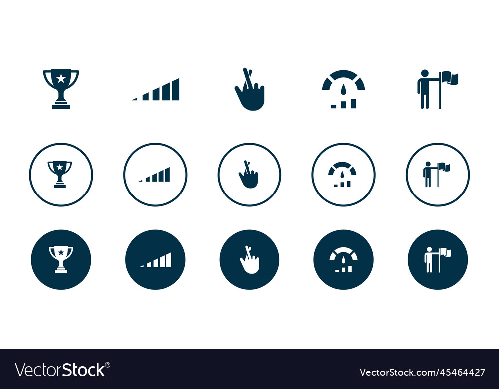 Achievement progress luck performance Royalty Free Vector
