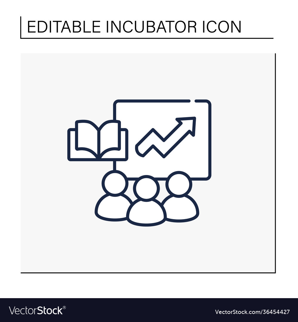 Business training programs line icon Royalty Free Vector