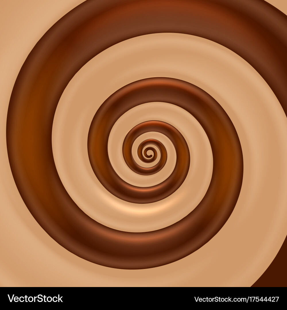 Chocolate mix spiral color Royalty Free Vector Image