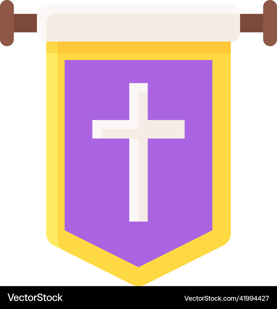 Cross banner icon holy week related Royalty Free Vector