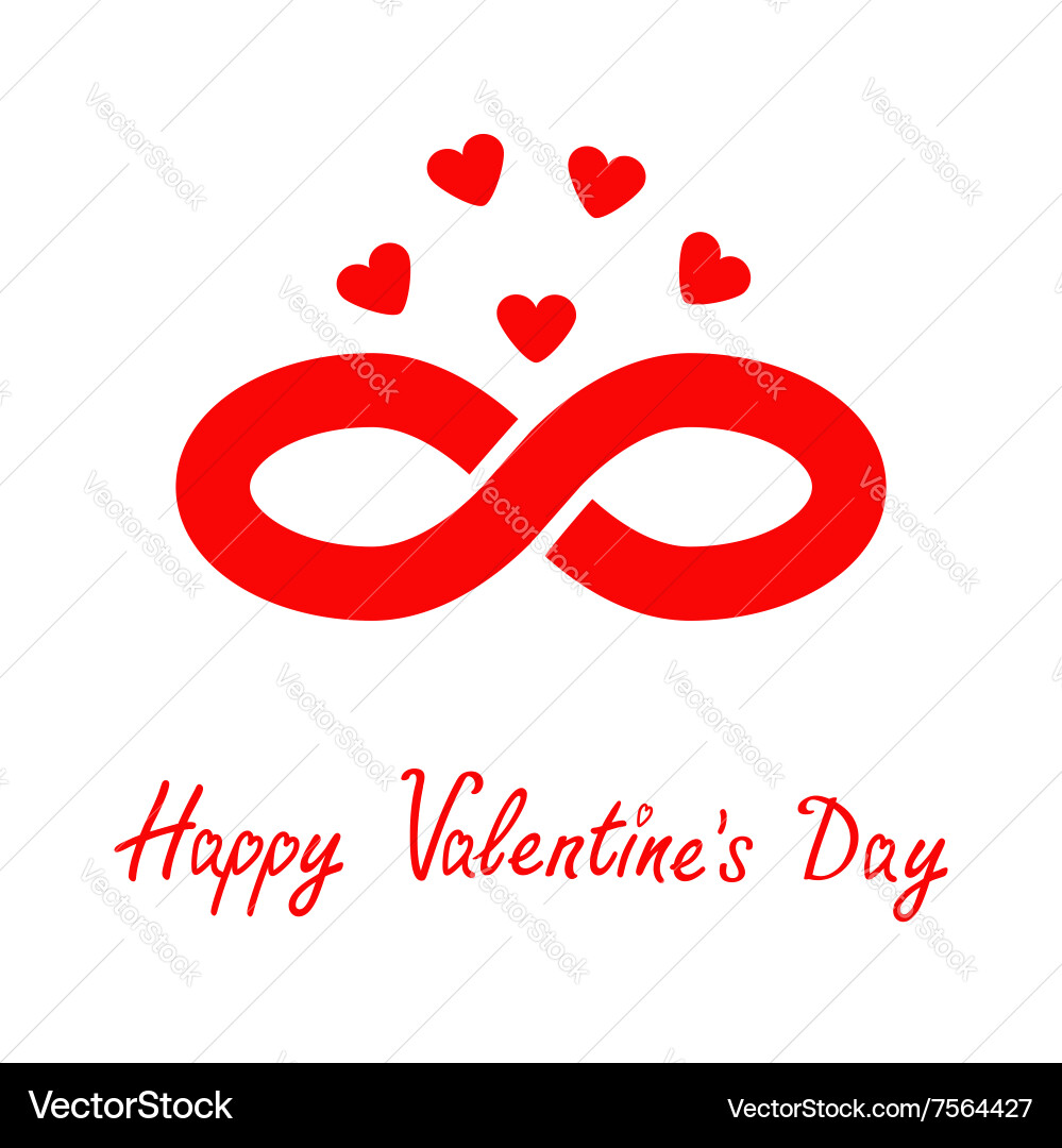 Limitless red sign with heart symbol infinity icon