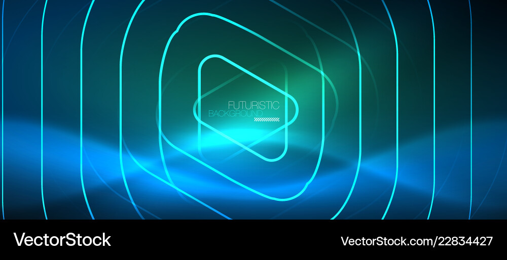 Neon glowing techno lines hi-tech futuristic Vector Image