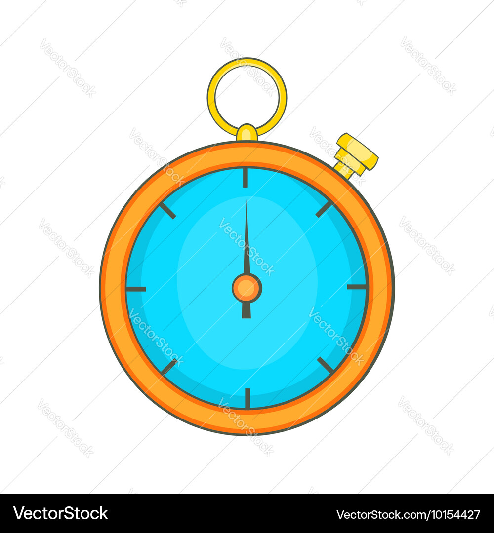 Stopwatch icon in cartoon style Royalty Free Vector Image