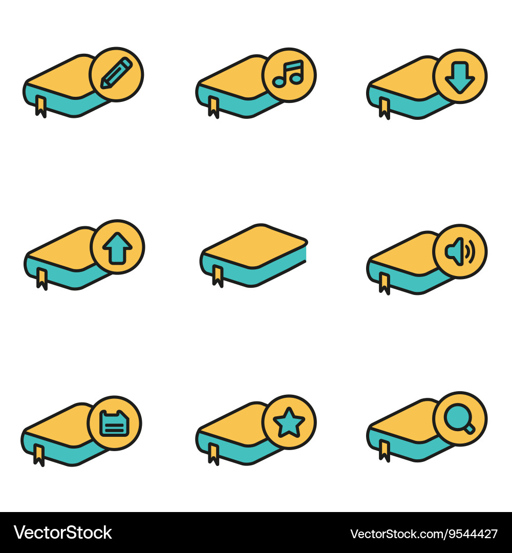 Trendy flat line icon pack for designers and Vector Image