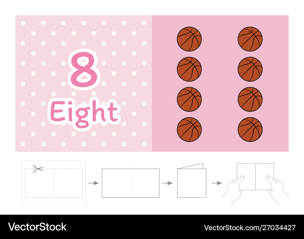 Worksheet for kindergarten kids count number Vector Image