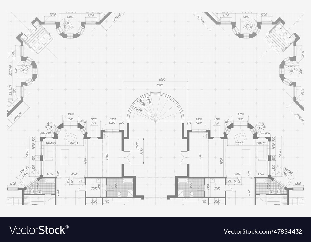 Architectural background building construct plan Vector Image