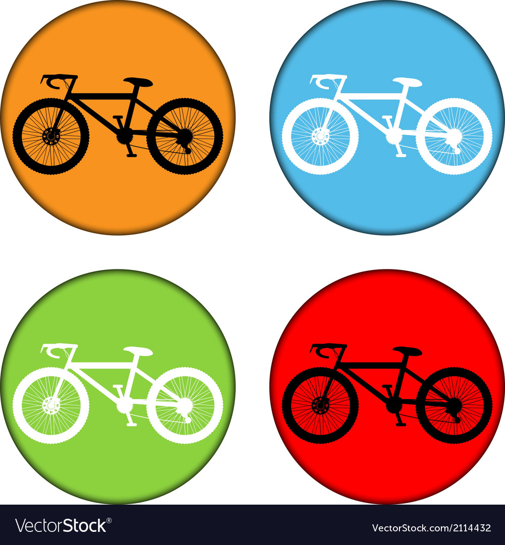 Bike buttons set Royalty Free Vector Image - VectorStock
