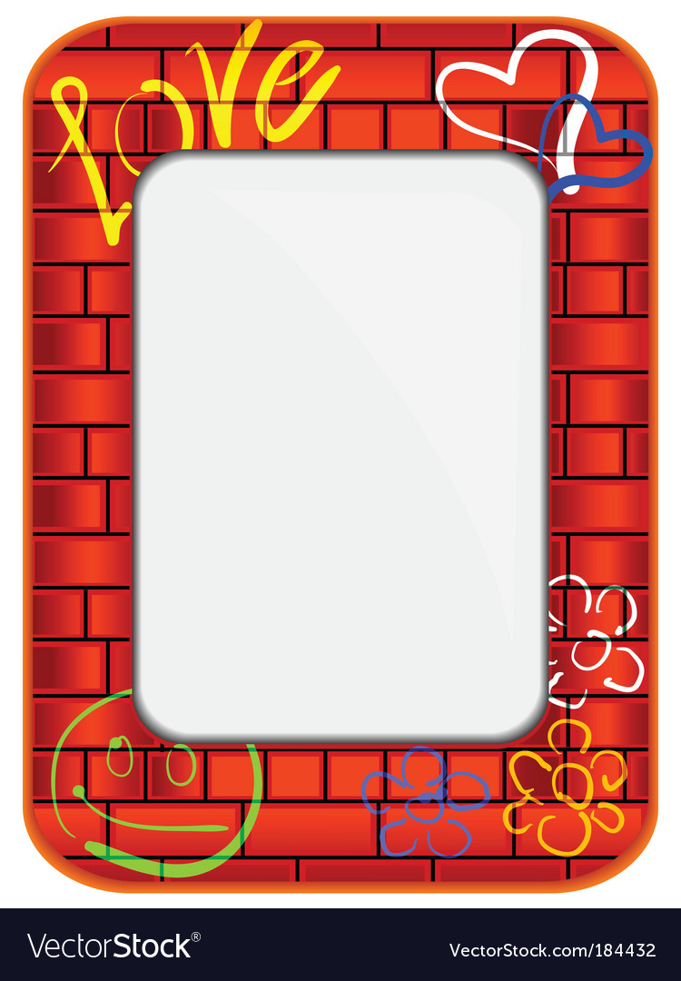 Brick frame Royalty Free Vector Image - VectorStock
