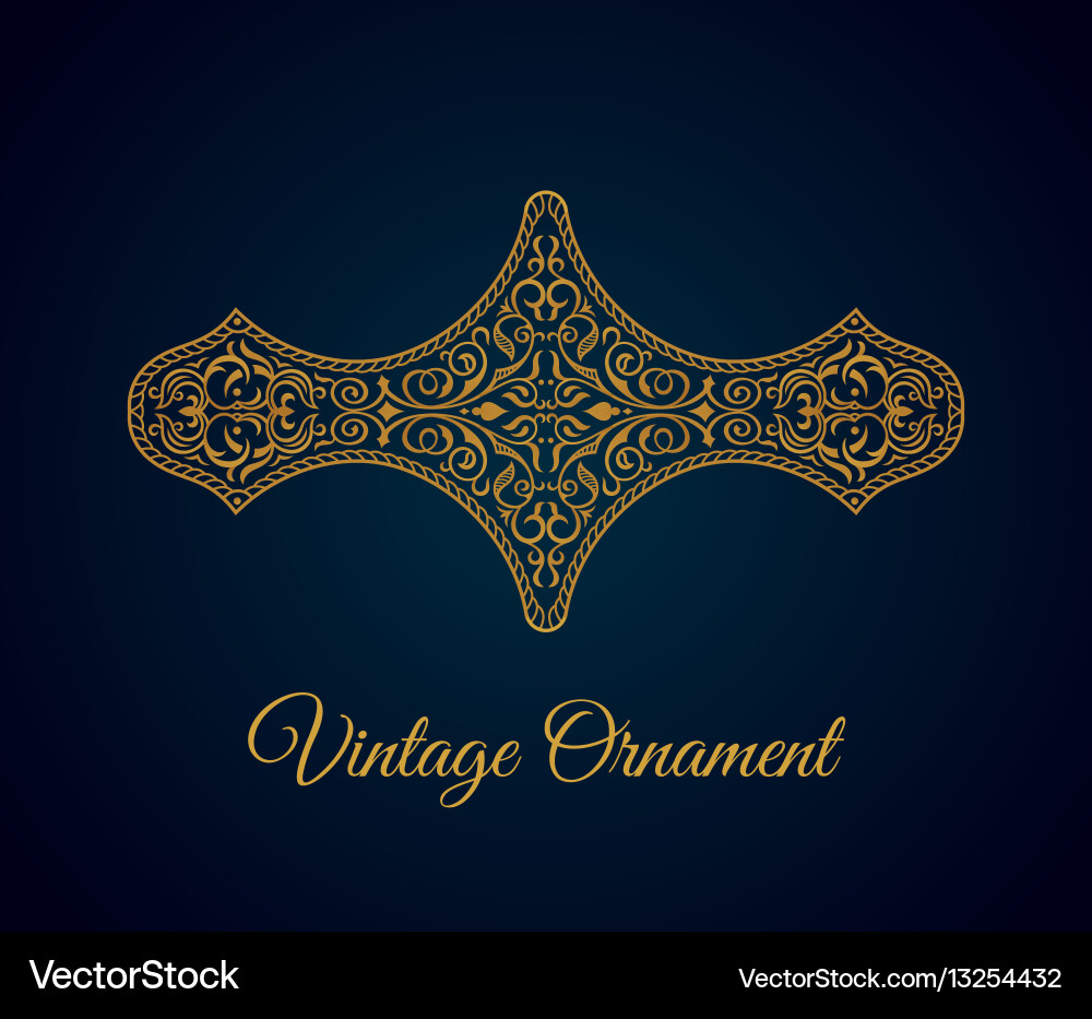 Calligraphic luxury symbol emblem ornate decor Vector Image