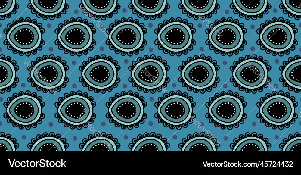 Circle abstract tribal ethnic drawing seamless Vector Image