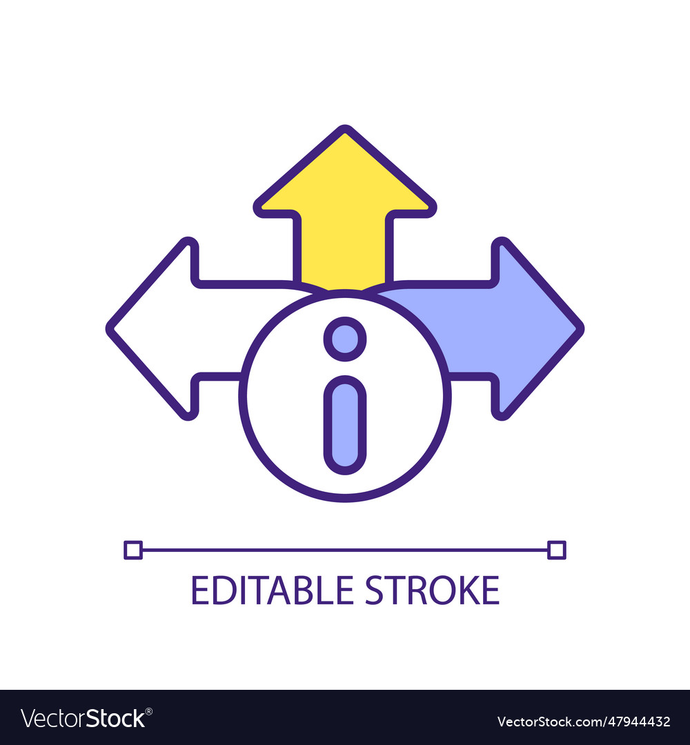Customizable thin line improved decision-making Vector Image