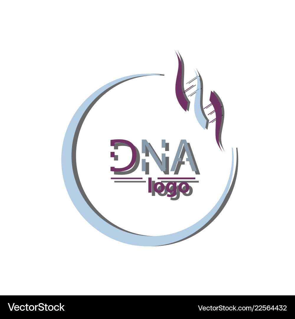 Dna helix logo template genetics design biological