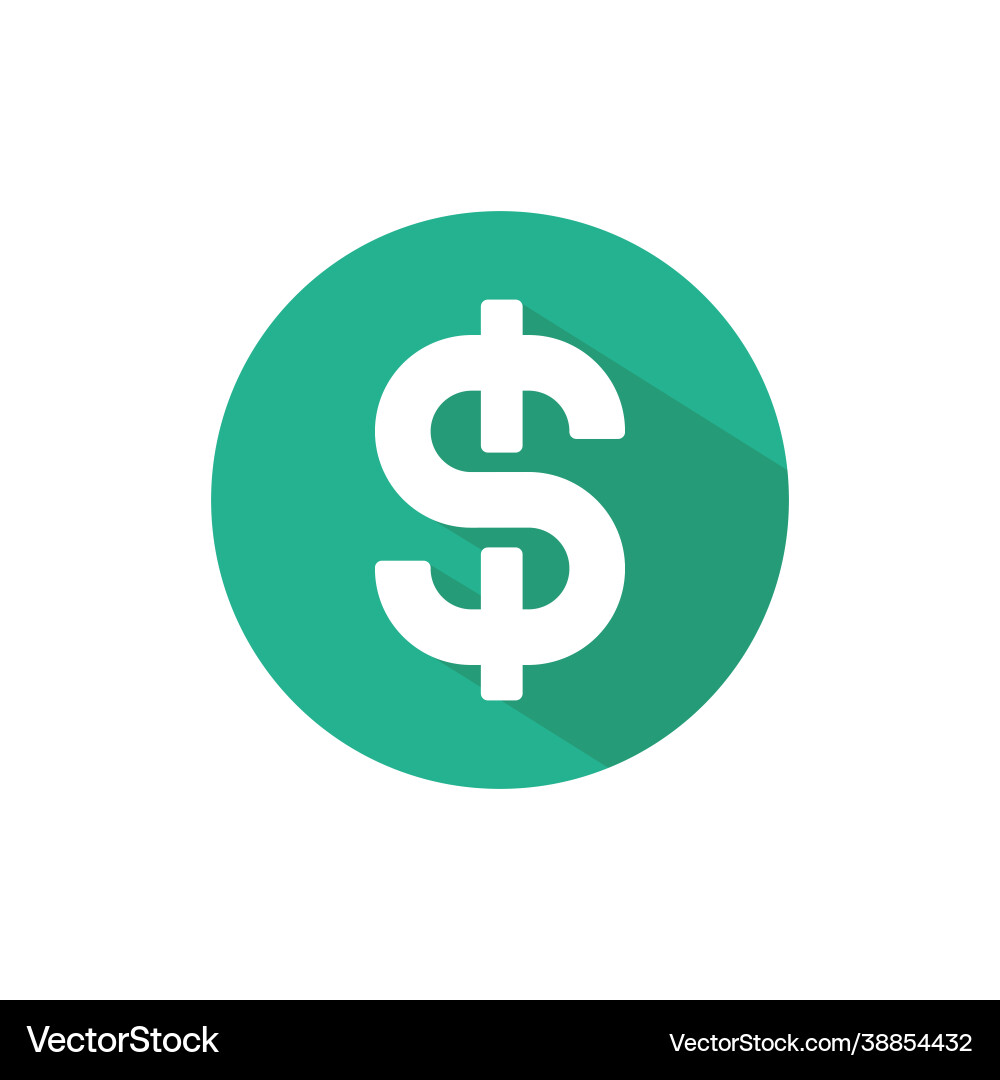 Dollar money symbol web icon logo template design Vector Image