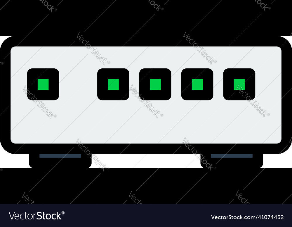 Ethernet switch icon Royalty Free Vector Image