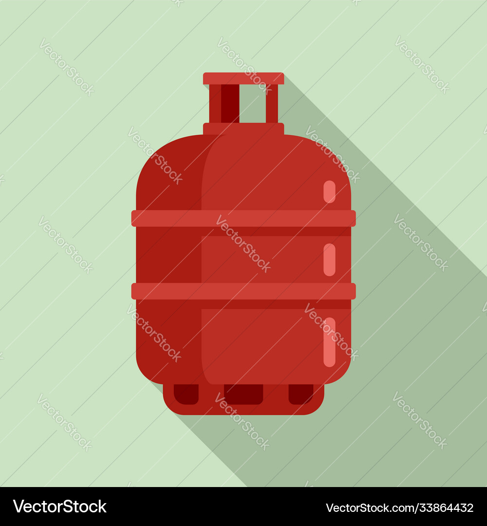 Gas cylinder butane icon flat style Royalty Free Vector