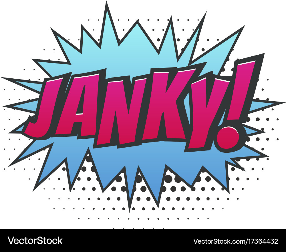 Janky icon poor quality as slang in comic Vector Image