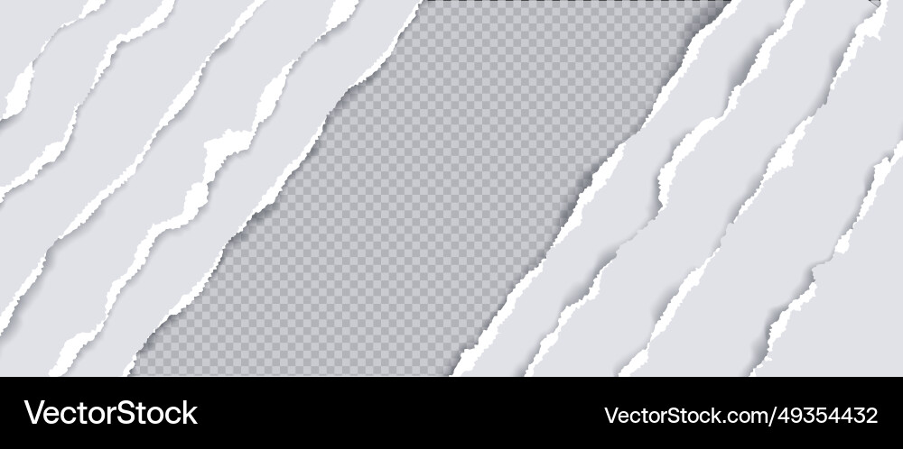 Layers of torn paper strips banner Royalty Free Vector Image