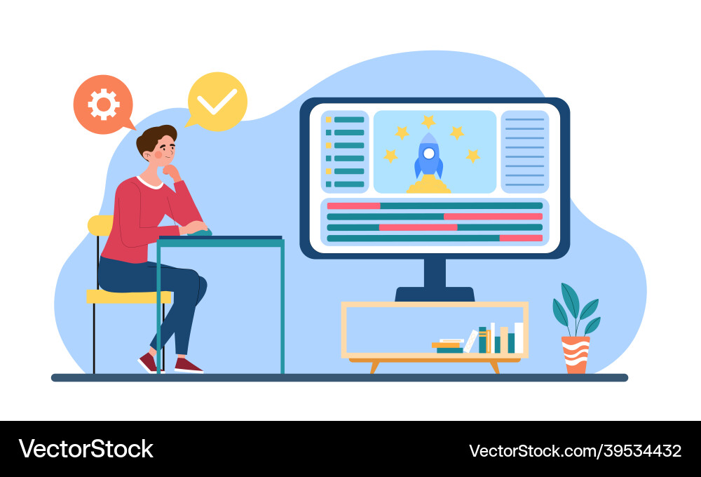 Profession of graphic animator Royalty Free Vector Image