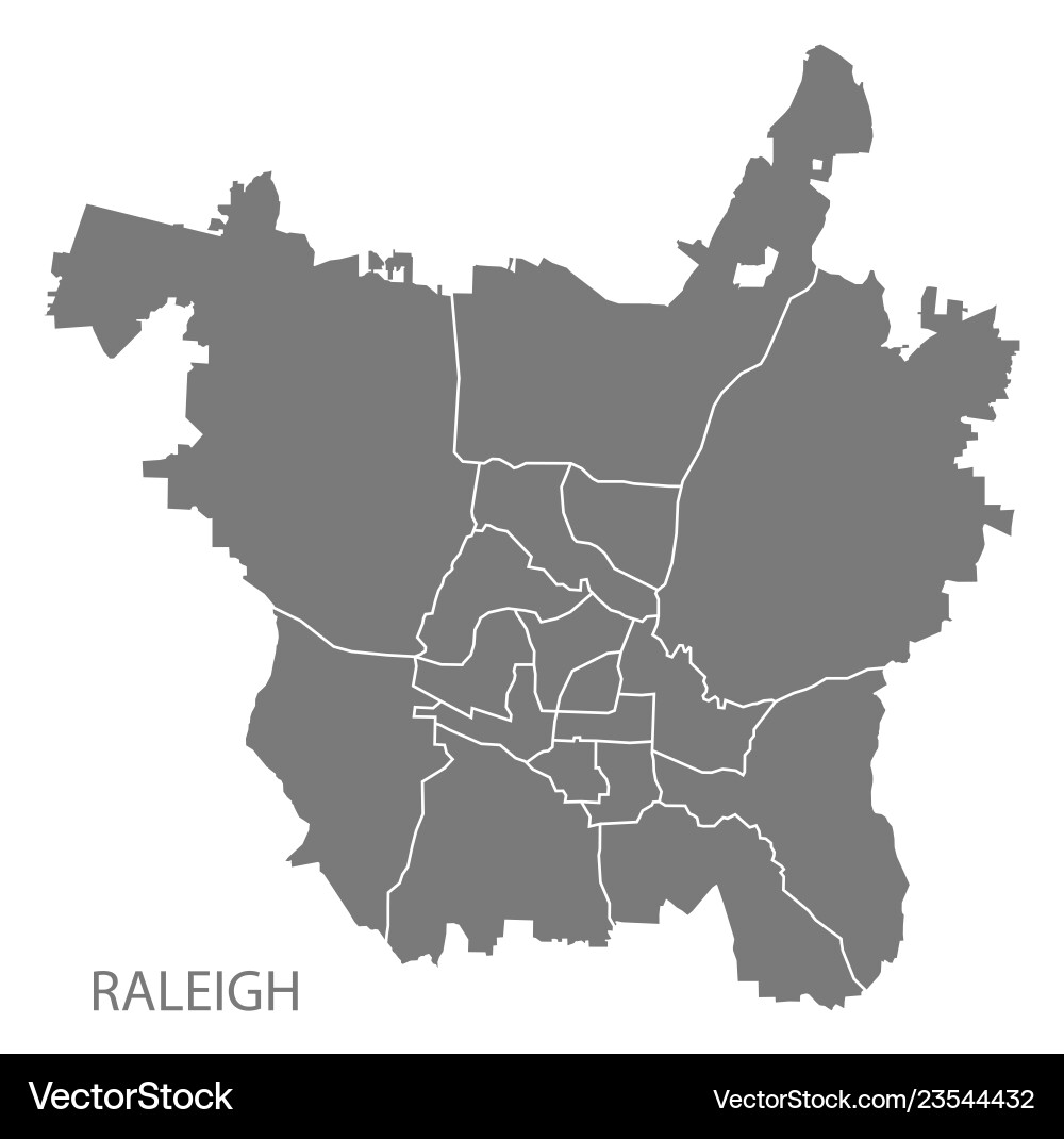 Raleigh north carolina city map Royalty Free Vector Image