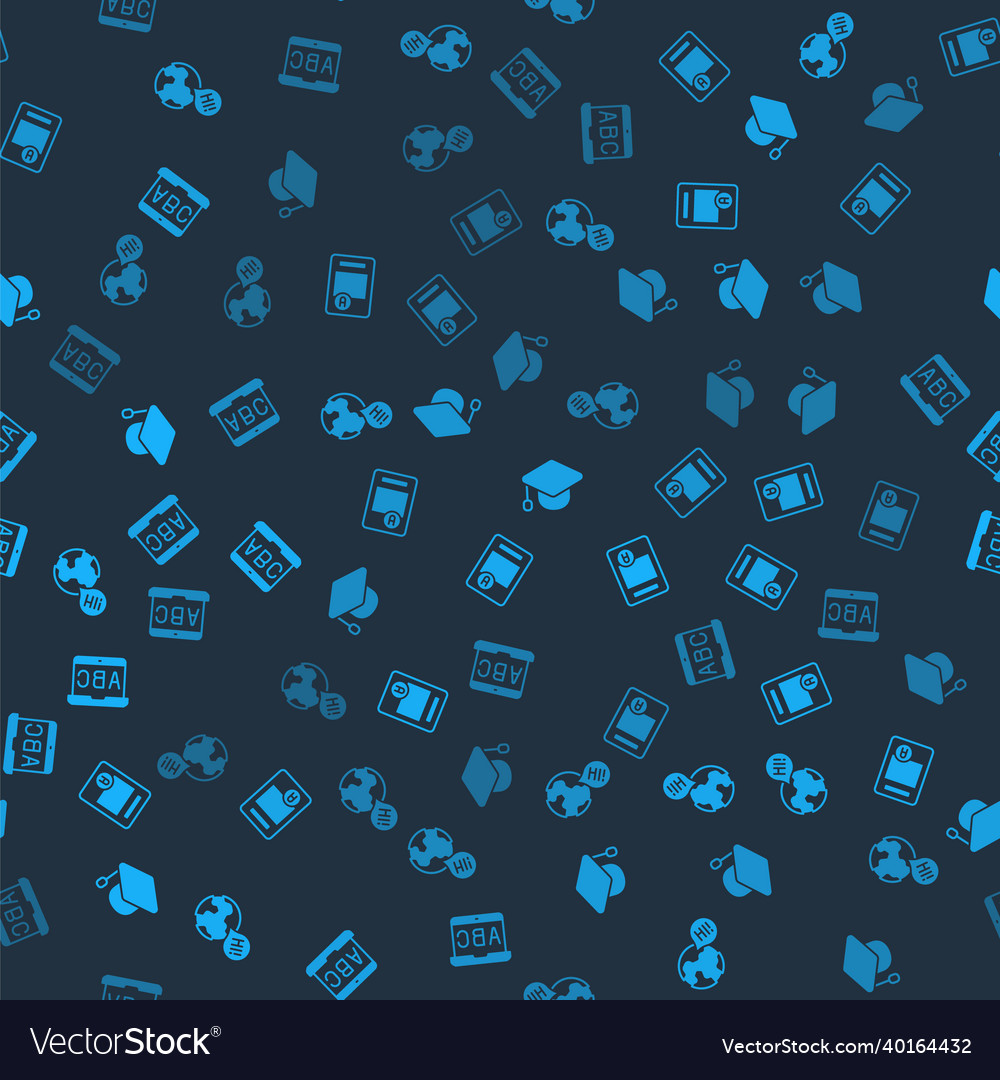 Set learning foreign languages exam sheet Vector Image