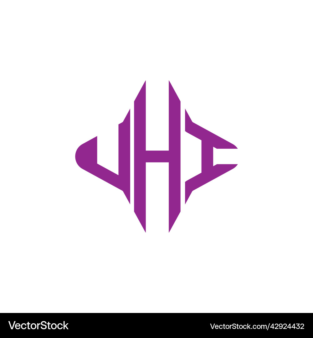 Uhi letter logo creative design with graphic Vector Image