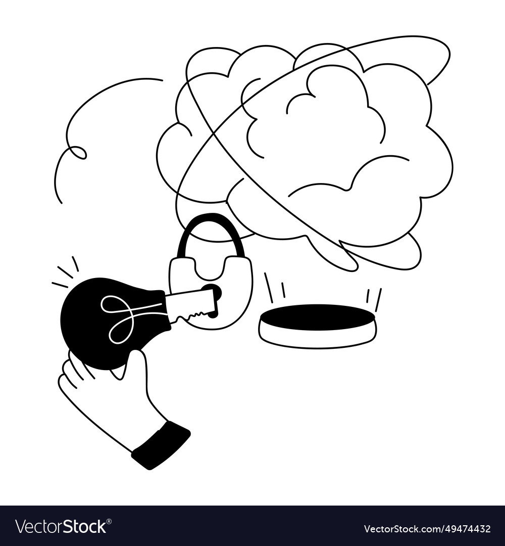 Unlock creativity Royalty Free Vector Image - VectorStock