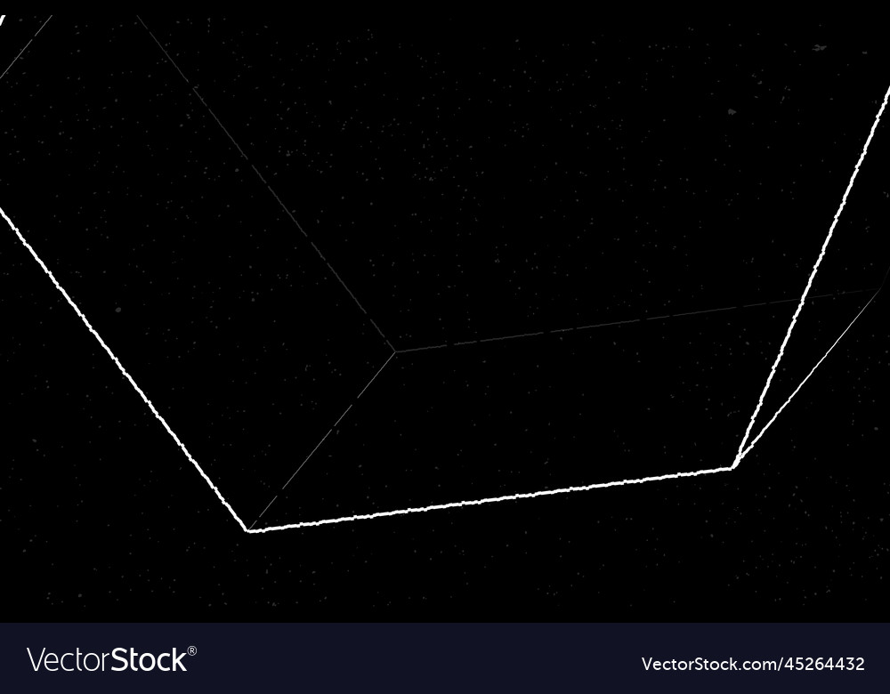 White geometric hexagonal prism on black Vector Image White geometric hexagonal prism on black Vector Image