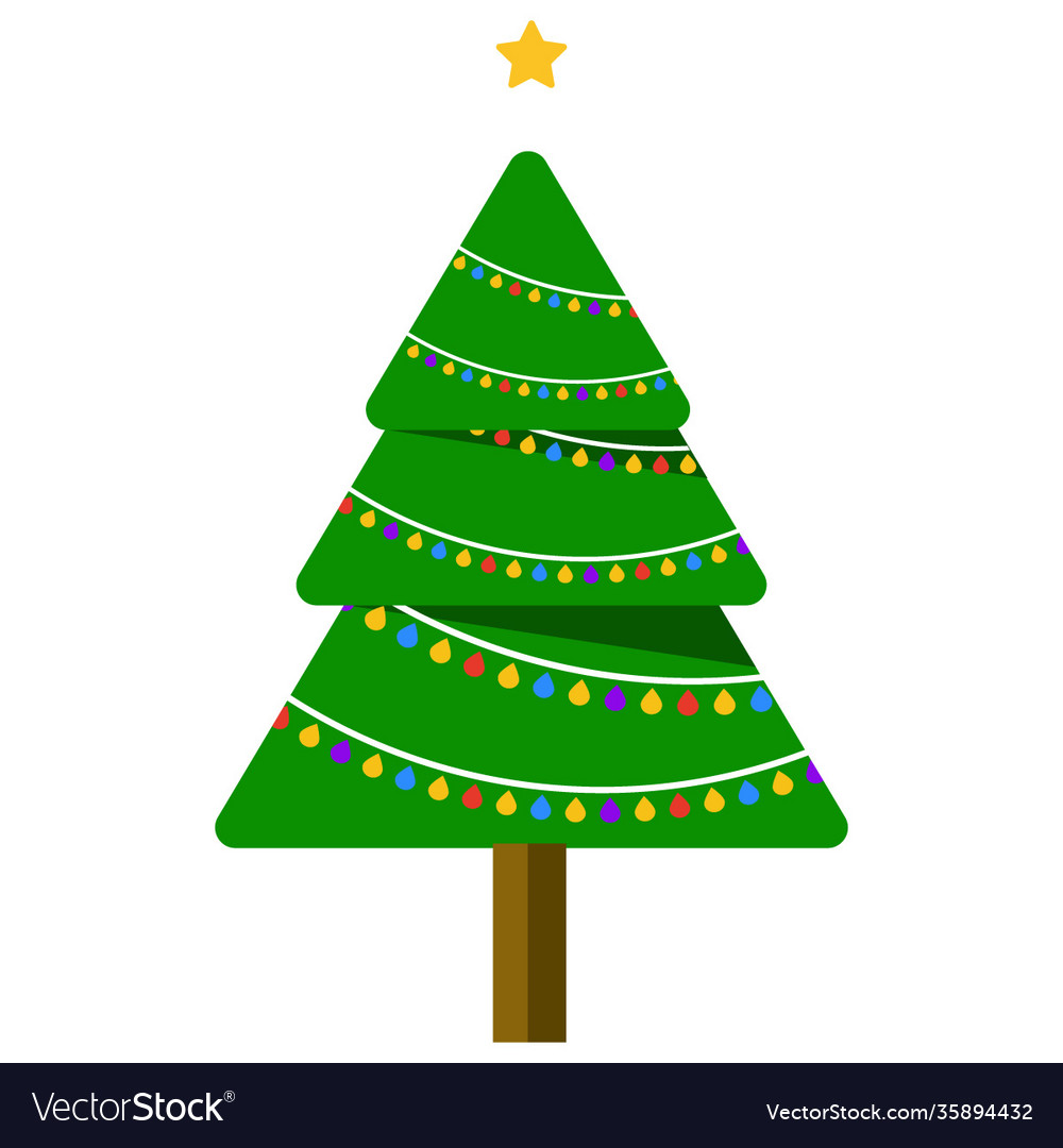 Xmas tree Royalty Free Vector Image - VectorStock