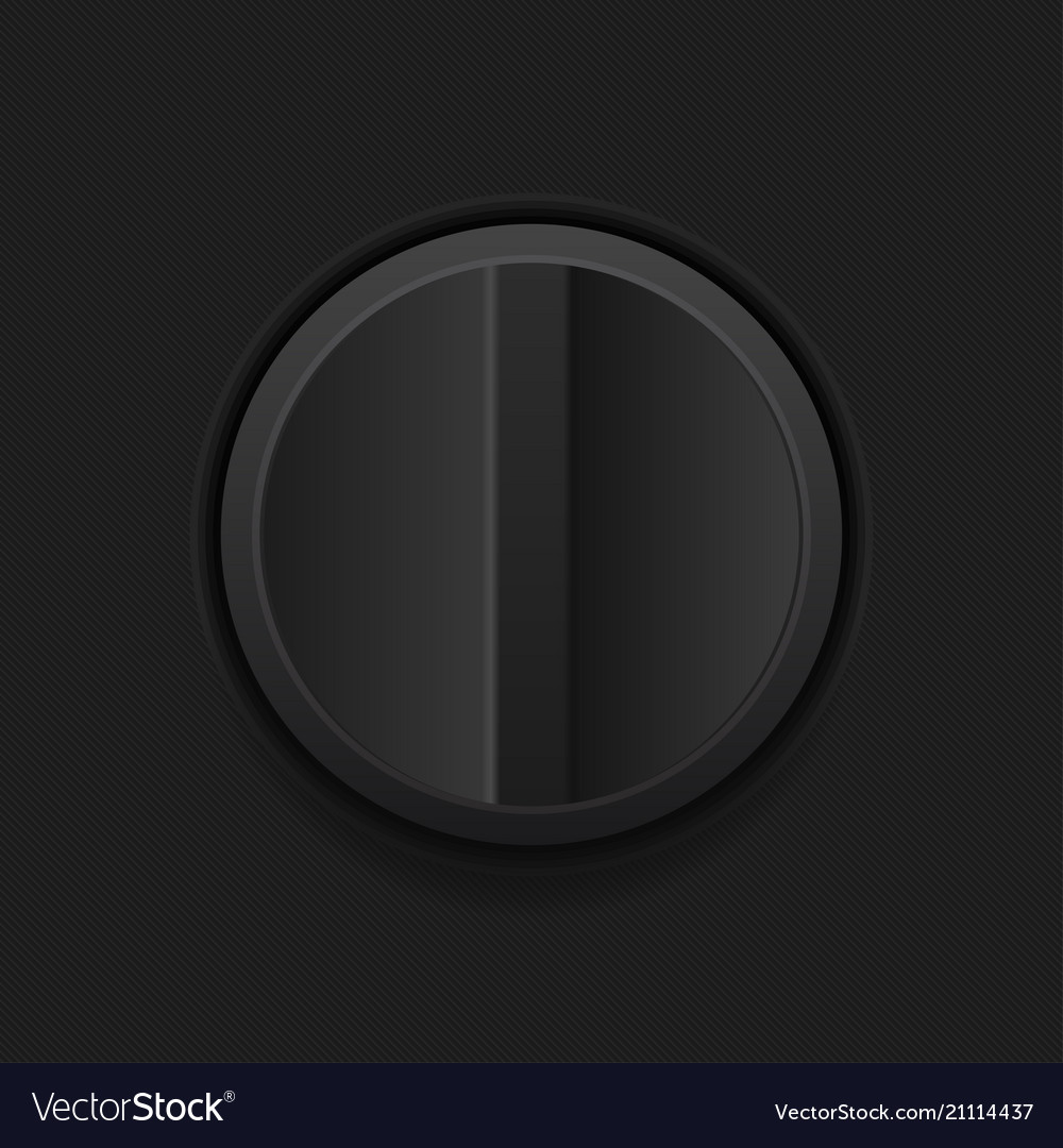 Black interface turning button Royalty Free Vector Image