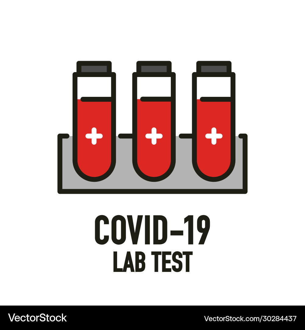 Covid19-19 lab test icon design concept novel Vector Image