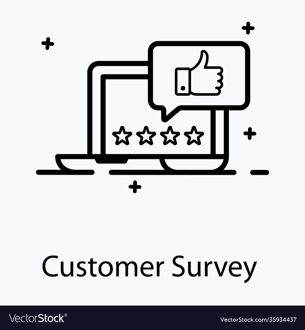 Customer survey Royalty Free Vector Image - VectorStock