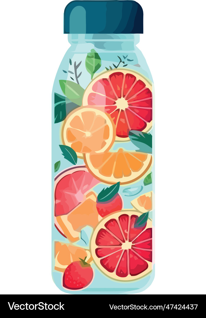 Fresh summer cocktail in a lemonade jar Royalty Free Vector