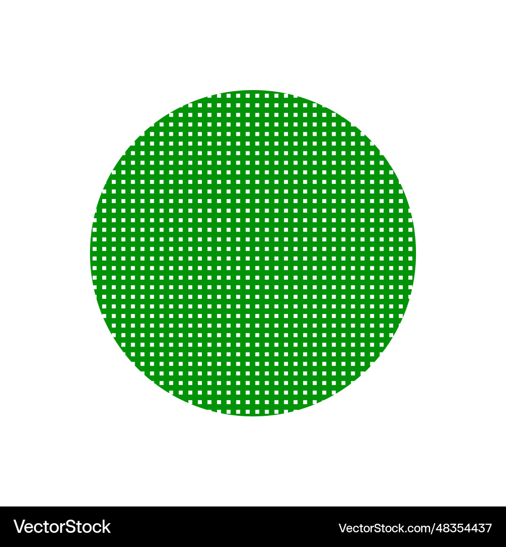 Green round mat icon green doted round Royalty Free Vector
