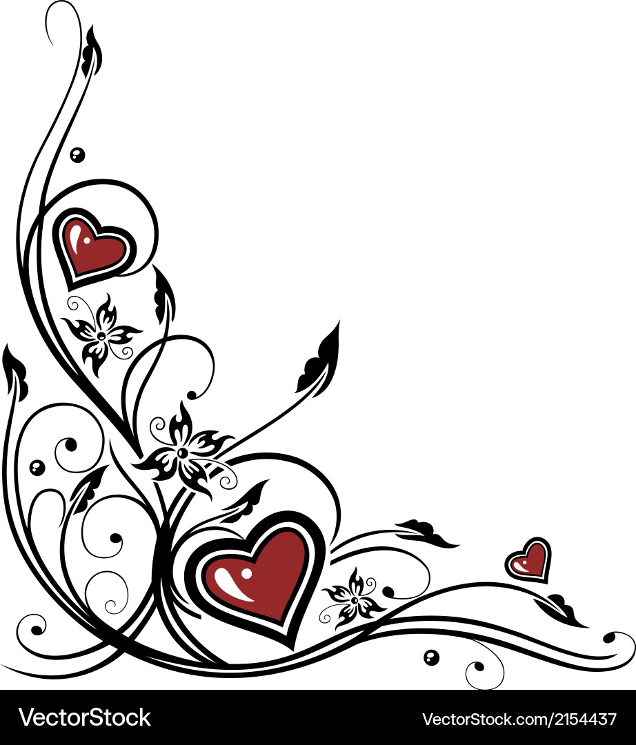 Hearts tribal Royalty Free Vector Image - VectorStock