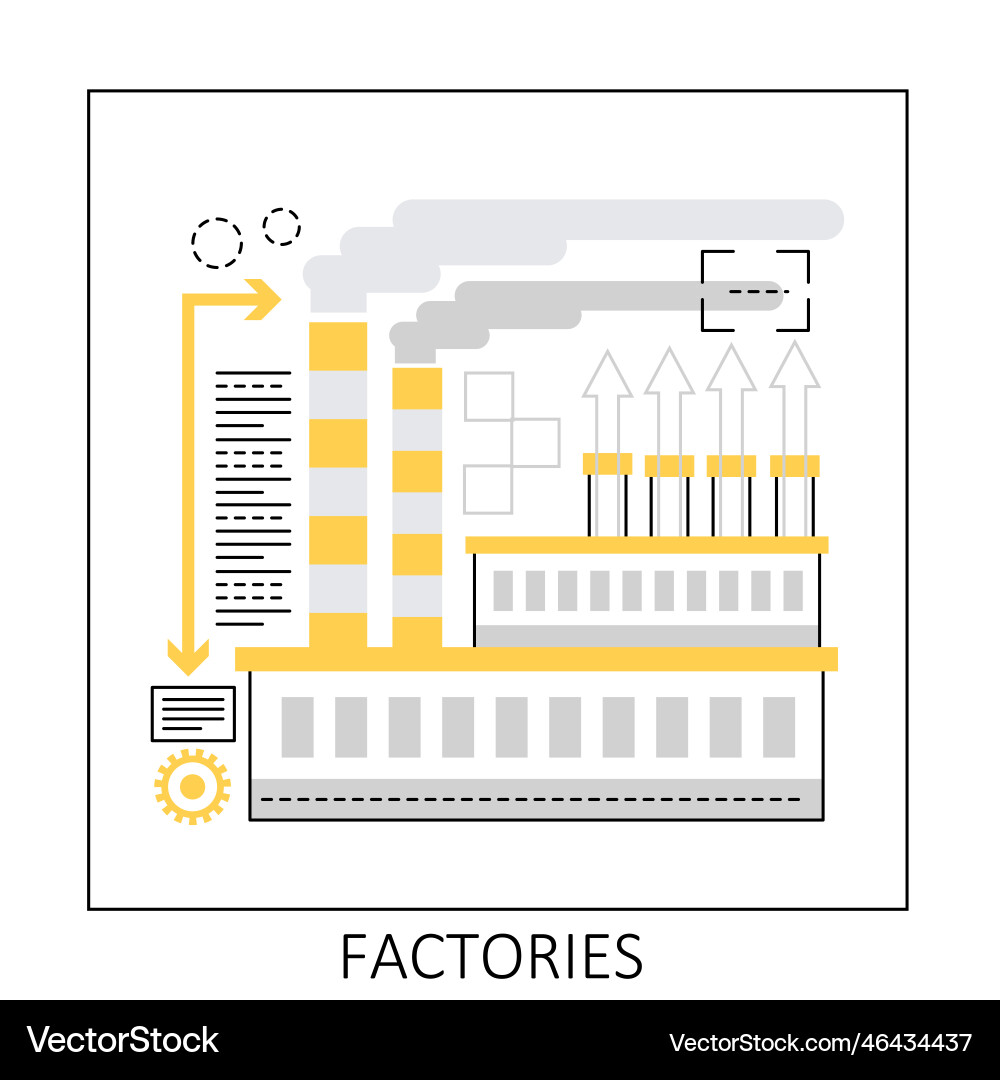Industrial manufacturing factory Royalty Free Vector Image