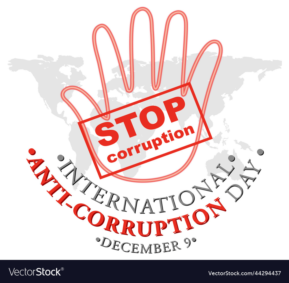 International anti corruption day poster design Vector Image